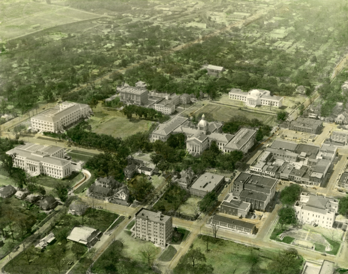 Florida Memory • Aerial view of the Florida Capitol Complex in Tallahassee.