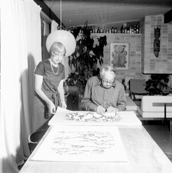 Florida Memory • Karl Zerbe at work - Tallahassee, Florida.