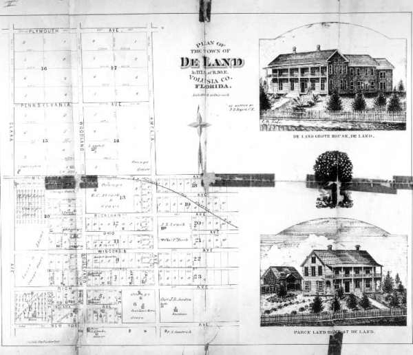 Florida Memory • Map of DeLand, Volusia County