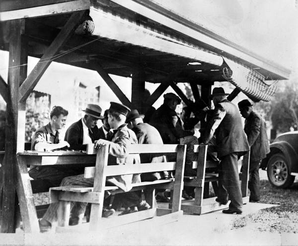 Florida Memory • Checkers club meeting - De Land, Florida