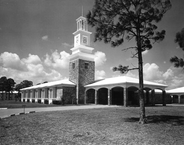 Florida Memory • Bell tower on the new Pine Crest School campus - Fort ...