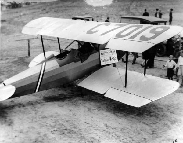 Florida Memory • View of plane being raffled off during grand opening ...