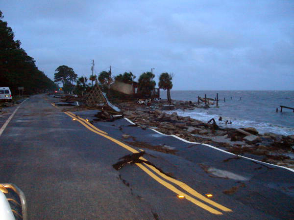 Florida Memory • View showing section of U.S. 98 in Franklin County ...