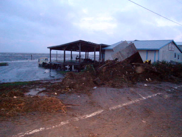 Florida Memory • View showing debris next to structure in Franklin ...