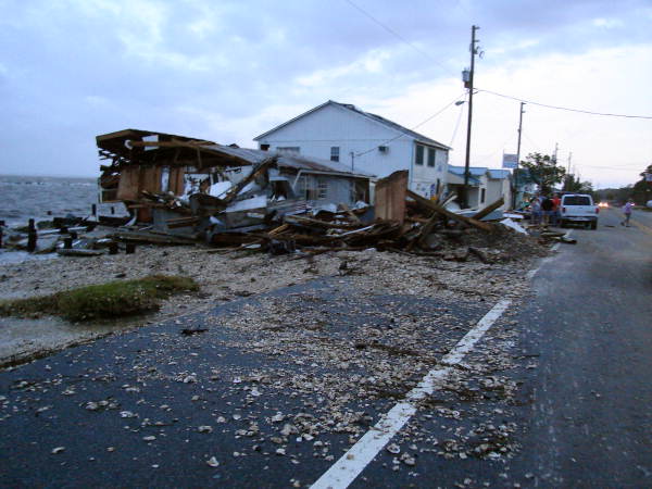 Florida Memory • View showing debris next to structure in Franklin ...