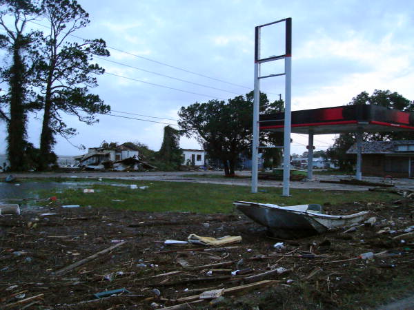 Florida Memory • Storm damage in Franklin County from Hurricane Dennis.