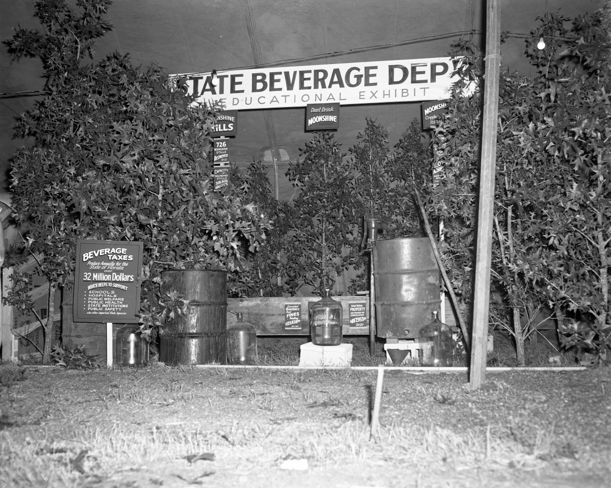 Florida Memory • State Beverage Deptartment's exhibit on Moonshine