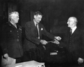 Florida Memory • Governor Caldwell presenting medal to Colonel Hickey ...