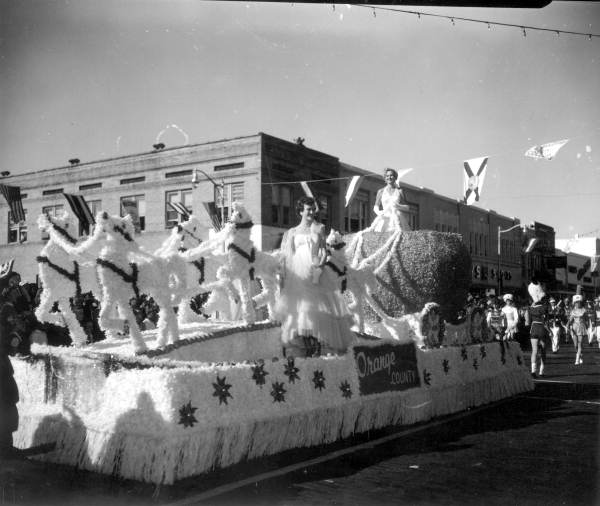 Florida Memory • Orange County float in Governor Collins' inaugural ...