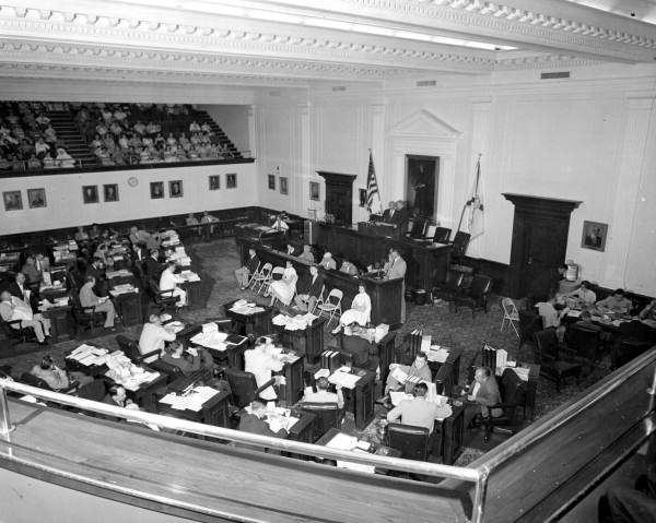 Florida Memory • Senate President W.A. Shands of Gainesville presiding ...