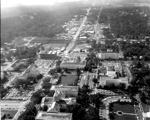 Florida Memory • Aerial view of the capitol complex area - Tallahassee ...