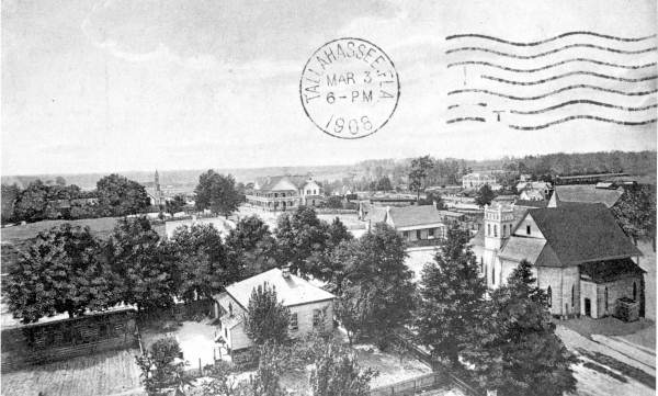 Florida Memory • Aerial view from a postcard - Chipley, Florida.