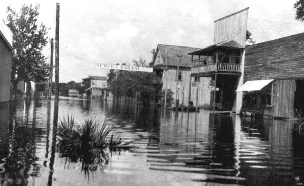 Florida Memory • Main Street under 4-24 inches of water during flood ...