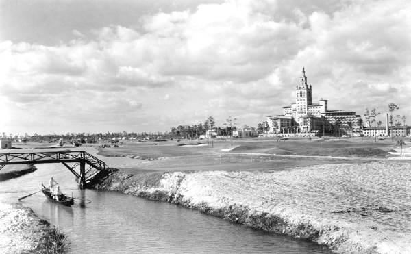 Florida Memory • Gondola ride by the Miami Biltmore Hotel golf course ...