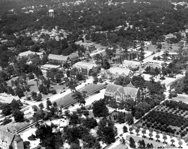 Florida Memory • Aerial view of the UF campus looking northwest ...