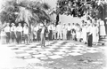 Florida Memory • Men playing on the world's largest checker board ...