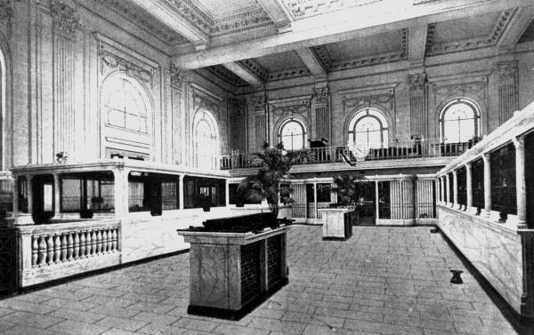 Florida Memory • Interior view of the Florida National Bank ...