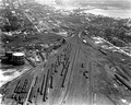 Florida Memory • Aerial view of railyard for Union Terminal ...