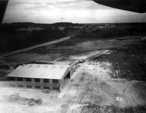Florida Memory • Aerial photograph of Dale Mabry Field hangar ...