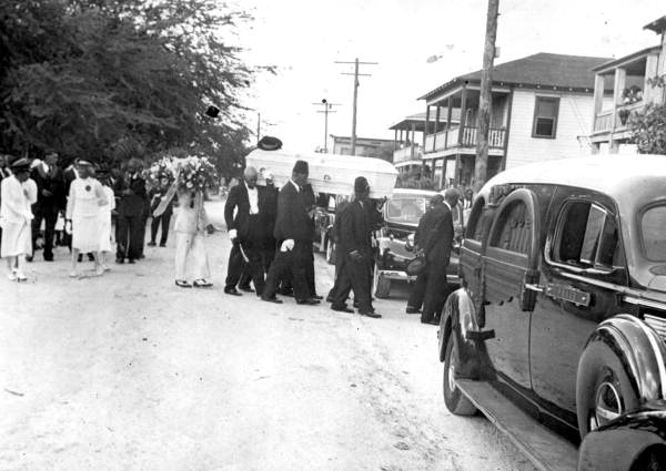 Florida Memory • Funeral procession for Samuel D. Johnson - Miami, Florida