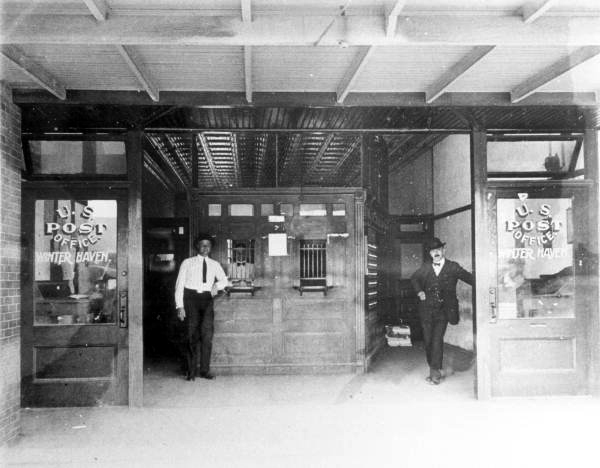 Florida Memory • Two men stand in the U.S. Post Office - Winter Haven ...
