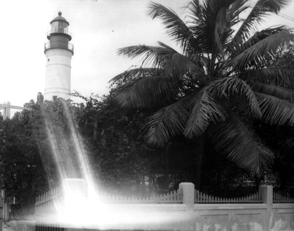 Florida Memory • Exterior of lighthouse tower - Key West, Florida.