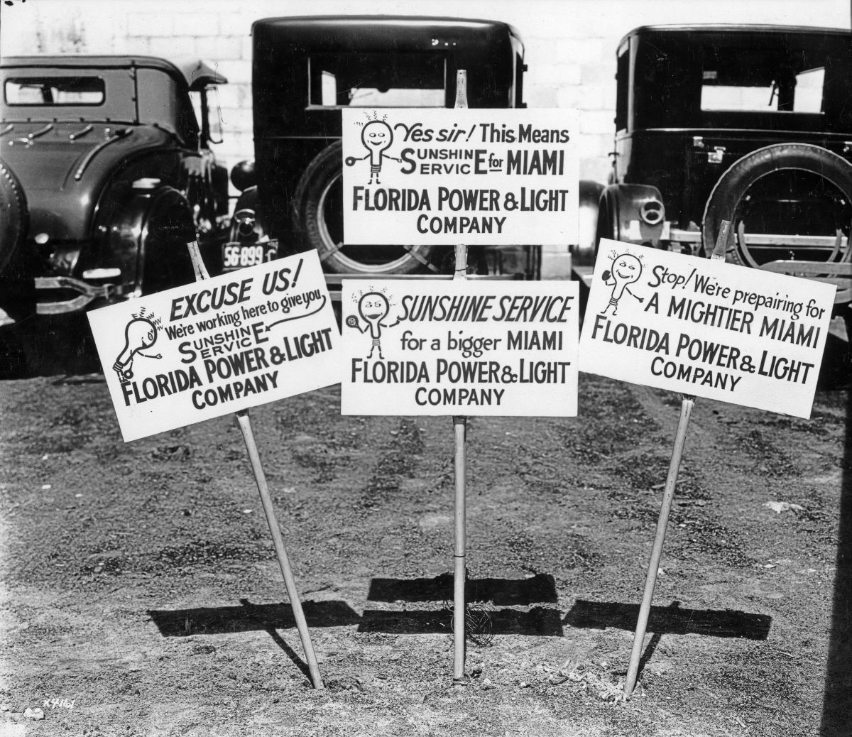 Florida Memory • Signs for the Florida Power and Light Company - Miami ...
