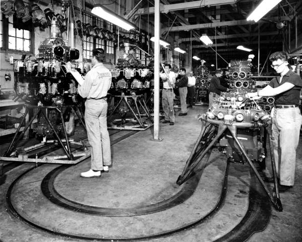 Florida Memory • Aircraft engine overhaul at Aerodex, Inc. - Miami, Florida