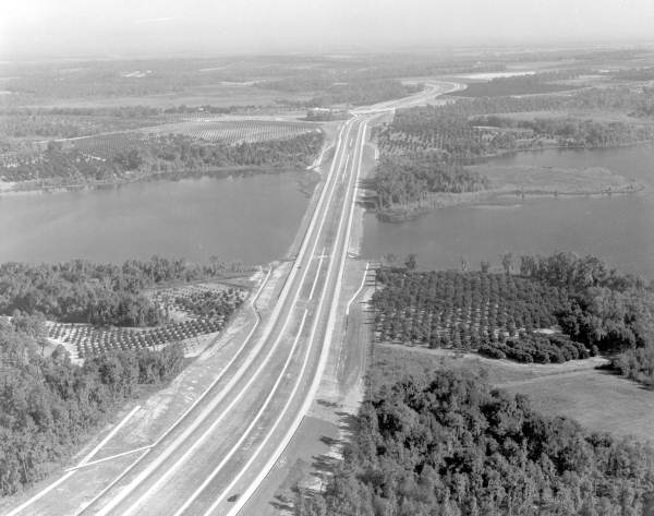 Florida Memory • Aerial view of Interstate 75, between Tampa and ...