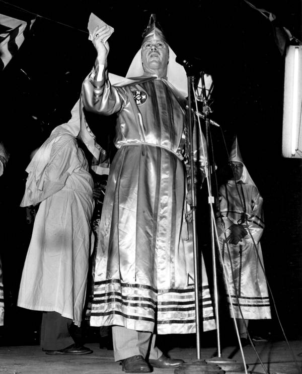 Florida Memory • Imperial wizard Eldon Lee Edwards speaking at a KKK rally