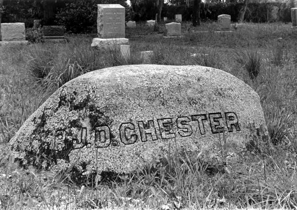 Florida Memory • Imported granite boulder used for a tombstone ...