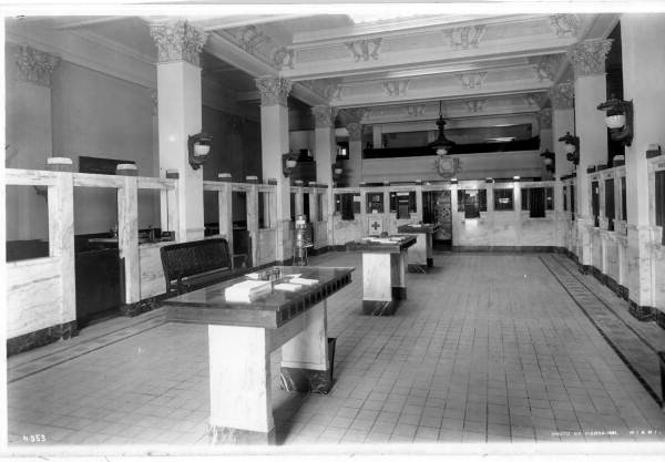 Florida Memory • Interior view of the Miami National Bank - Miami, Florida