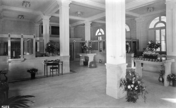 Florida Memory • Interior view of the First National Bank - Miami Beach ...
