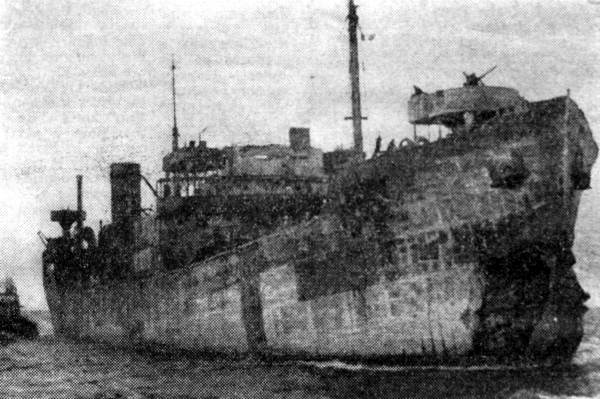 Florida Memory • Salvaged tanker "Gulfland" - Hobe Sound, Florida.