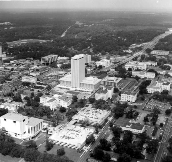 Florida Memory • Aerial view of Florida's capitol complex center ...