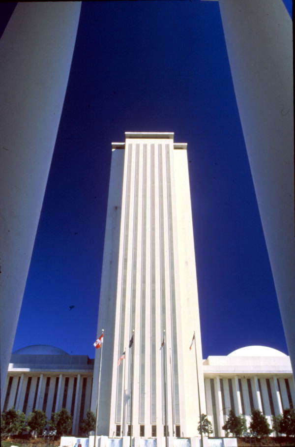 Florida Memory • Looking east at the west side of Florida's new capitol ...