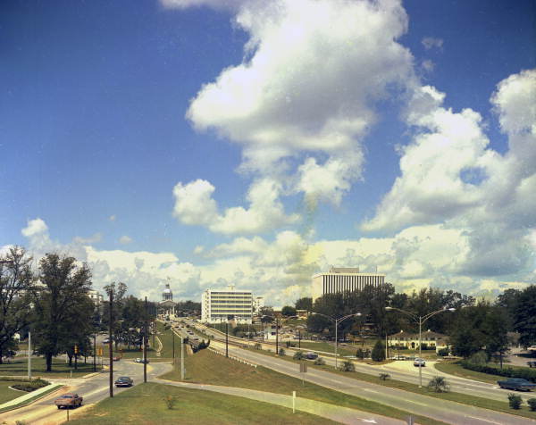 Florida Memory • View looking west along Apalachee Parkway toward the ...