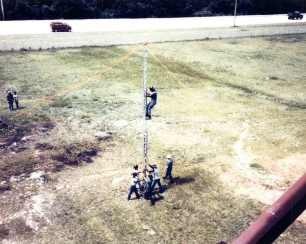 Florida Memory • TFD firefighters performing a "Church raise" with an ...