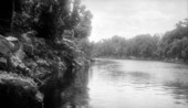 Florida Memory • View of limestone outcroppings along river at Suwannee ...