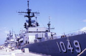 Florida Memory • Close-up view of the USS Koelsch (FF-1049) at the ...