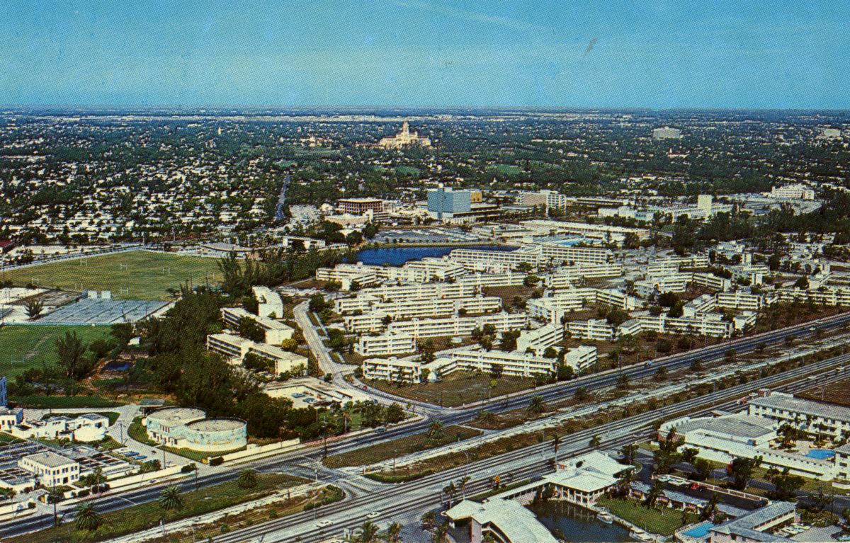 Florida Memory • Aerial view of the University of Miami in Coral Gables.