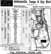 Florida Memory • Jacksonville, Tampa and Key West Railway Company map ...